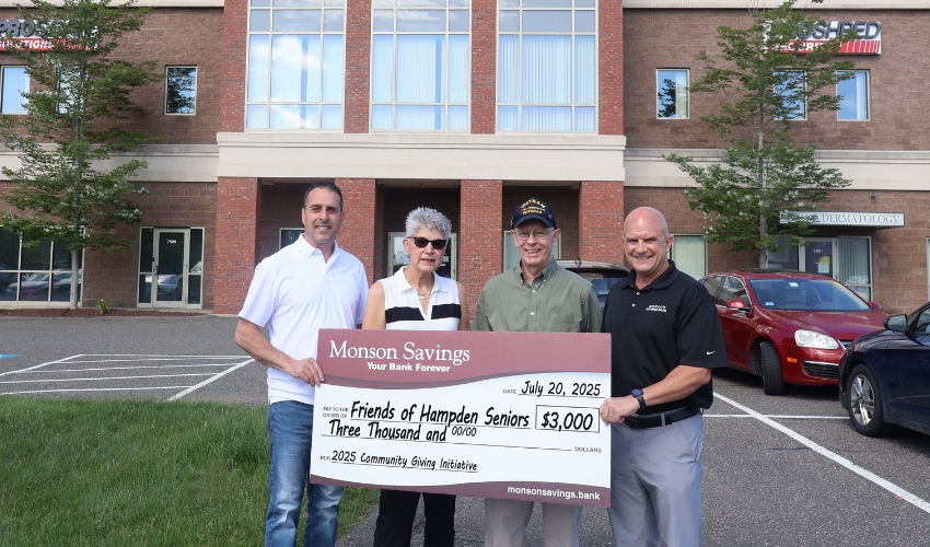 Monson Savings Bank Donates $3,000 to Friends of Hampden Senior Citizens