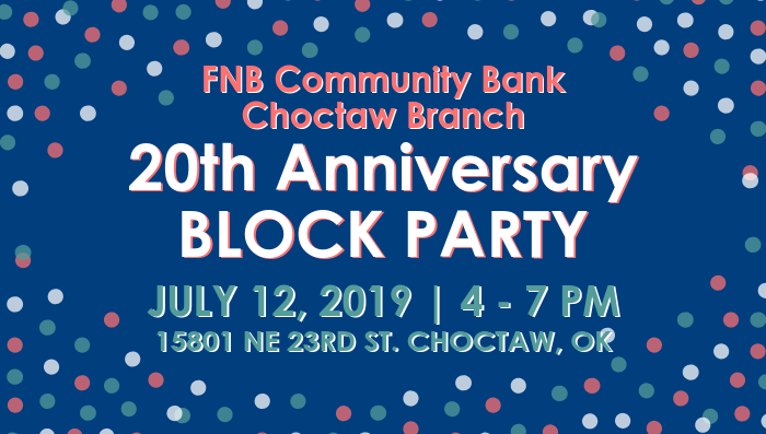 Choctaw s 20th Anniversary Block Party Celebration FNB Community Bank Midwest City OK choctaw-s-20th-anniversary-block-party-celebration-fnb-community-bank-midwest-city-ok