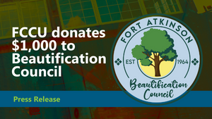 Fort Community Credit Union Donates $1,000 to Beautification Council